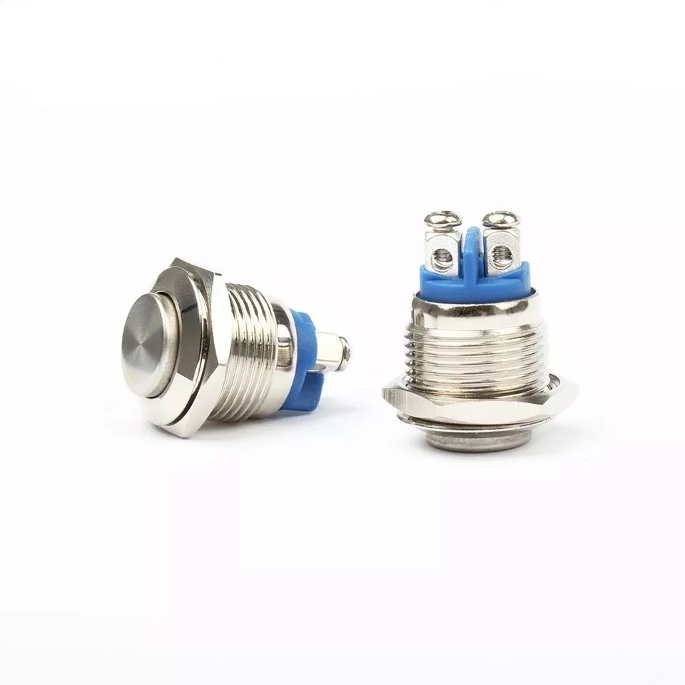 Botão Pulso Momentâneo High Head Start Push Button Inox Industrial 16mm ...