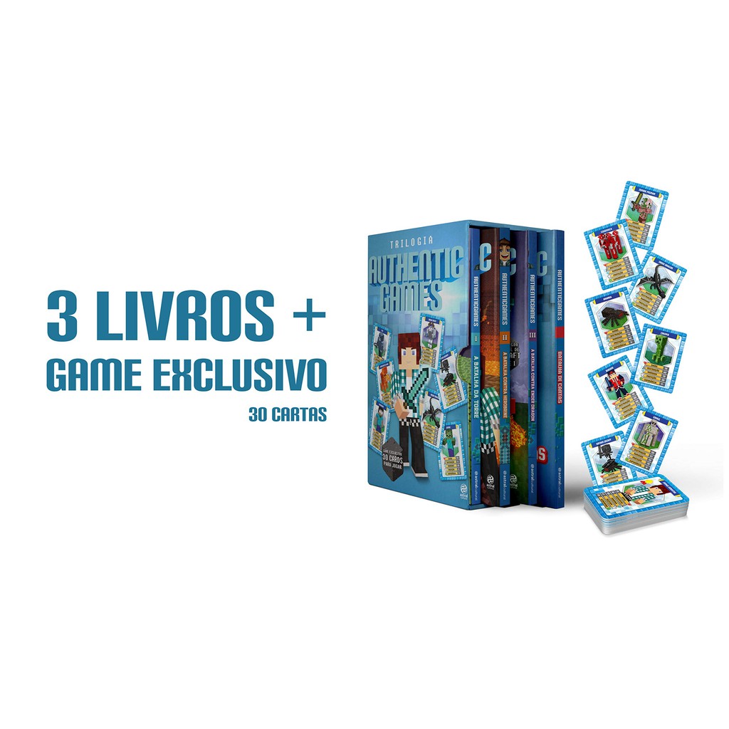 Box trilogia AUTHENTICGAMES - 3 Livros + 30 Cartas - Novo e Lacrado ...