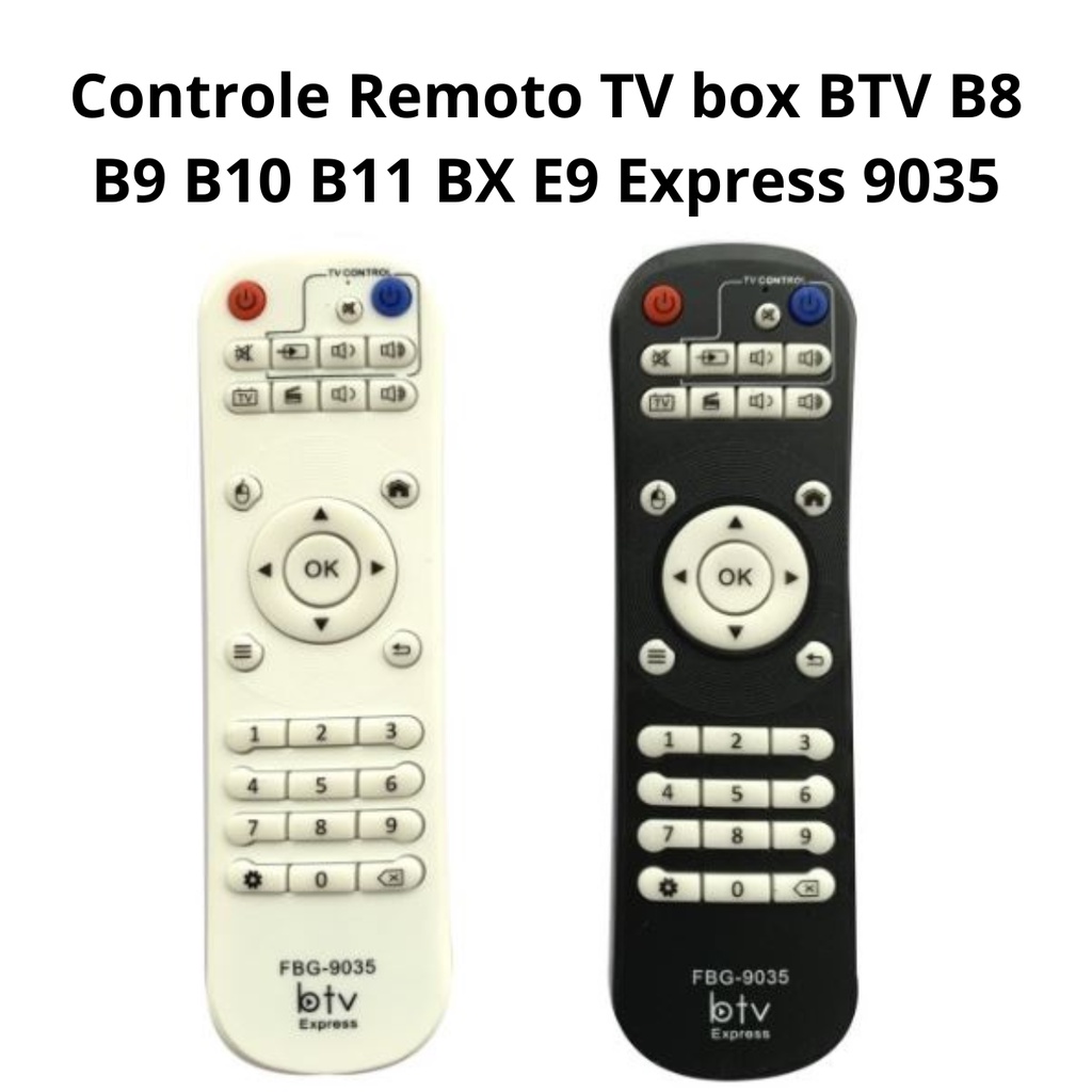 Controle Remoto Tv Box Btv B8 B9 B10 B11 Bx E9 Express 9035 Shopee Brasil