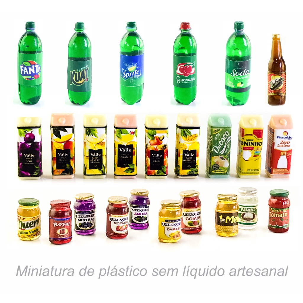 Kit Miniatura de Bebidas e potinhos - 25 unidades | Shopee Brasil