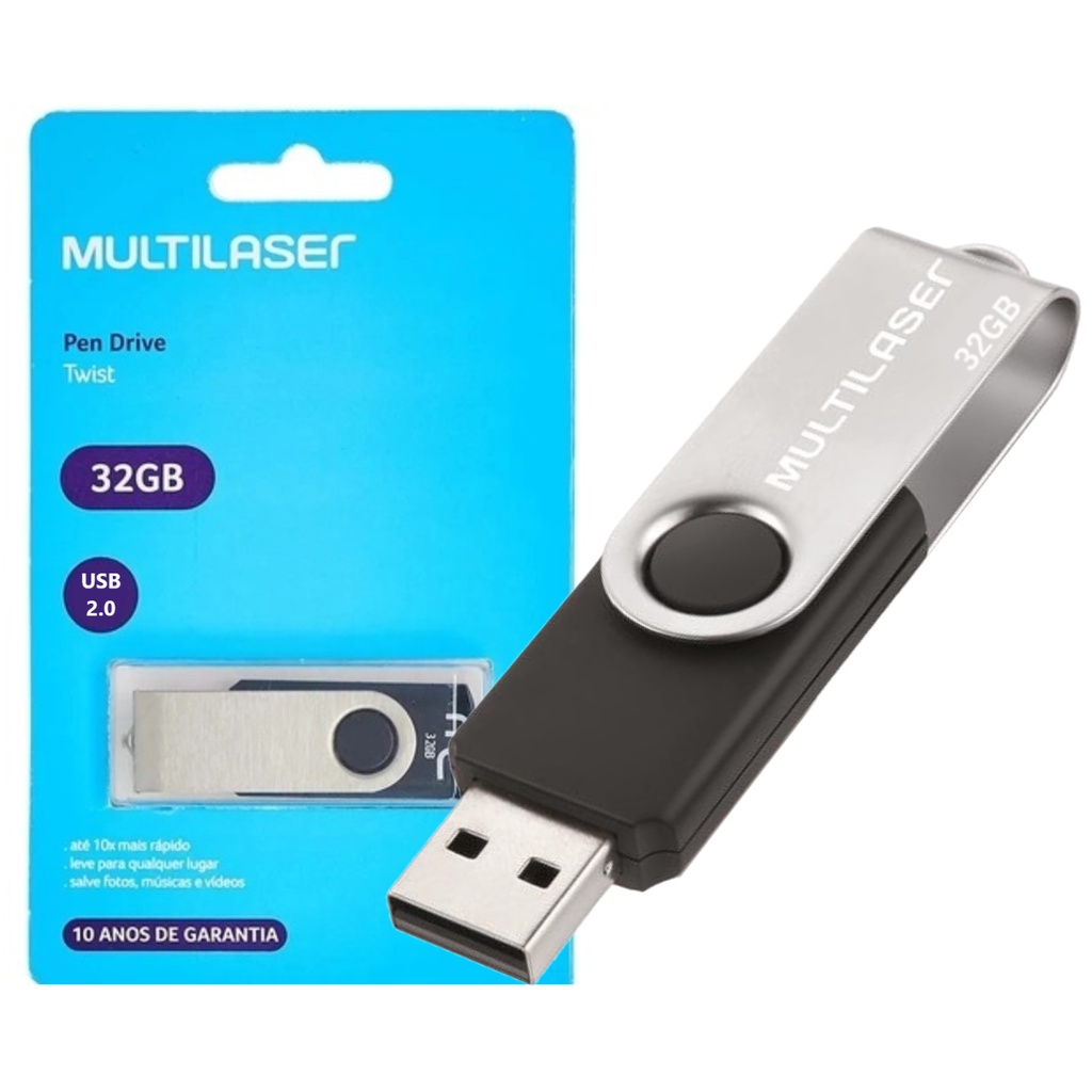 Pendrive 32gb 16gb 8gb 4gb Original Multilaser Twist 2.0 de alta ...