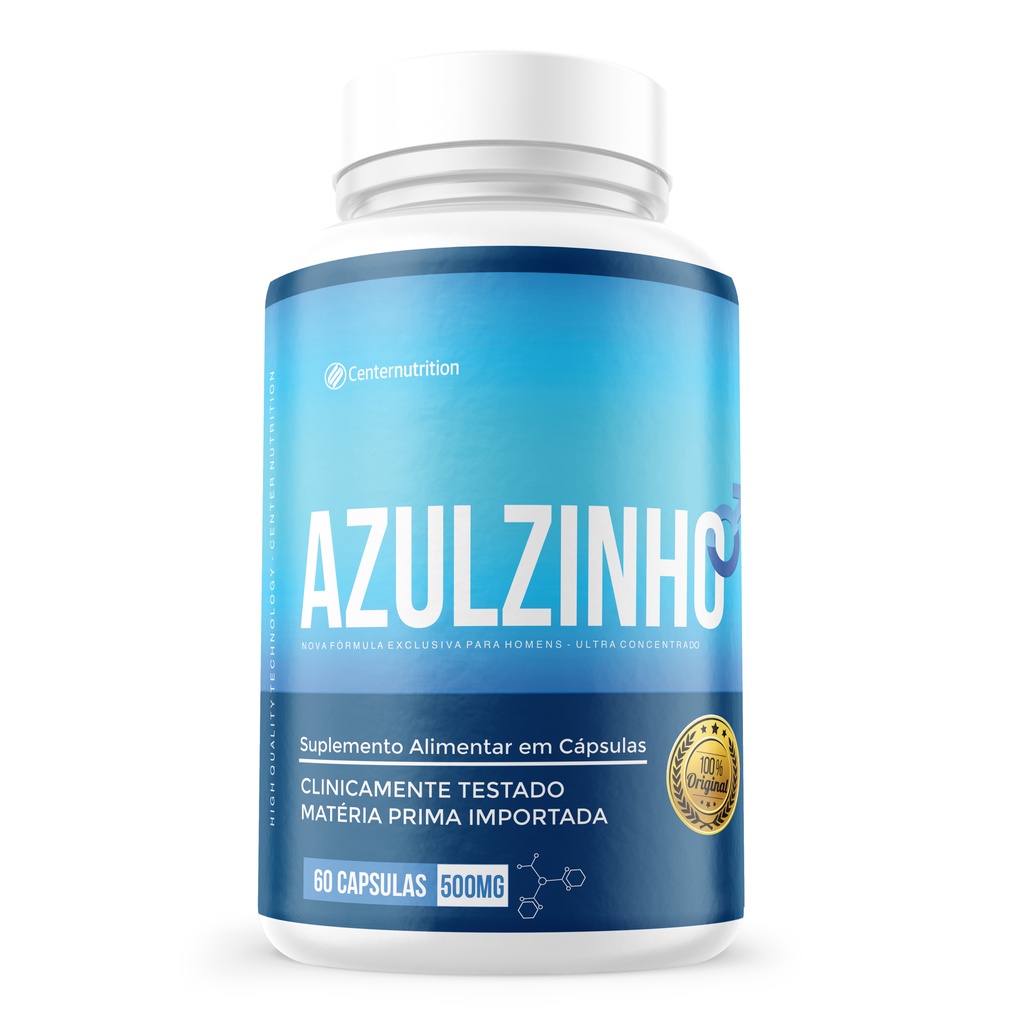 Azulzinho Ereção Máxima 500mg 60 Cápsulas - Fórmula Importada | Shopee ...