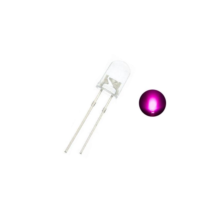 Kit 10 Peças Led 5mm Rosa Transparente Arduíno Eletrônica | Shopee Brasil