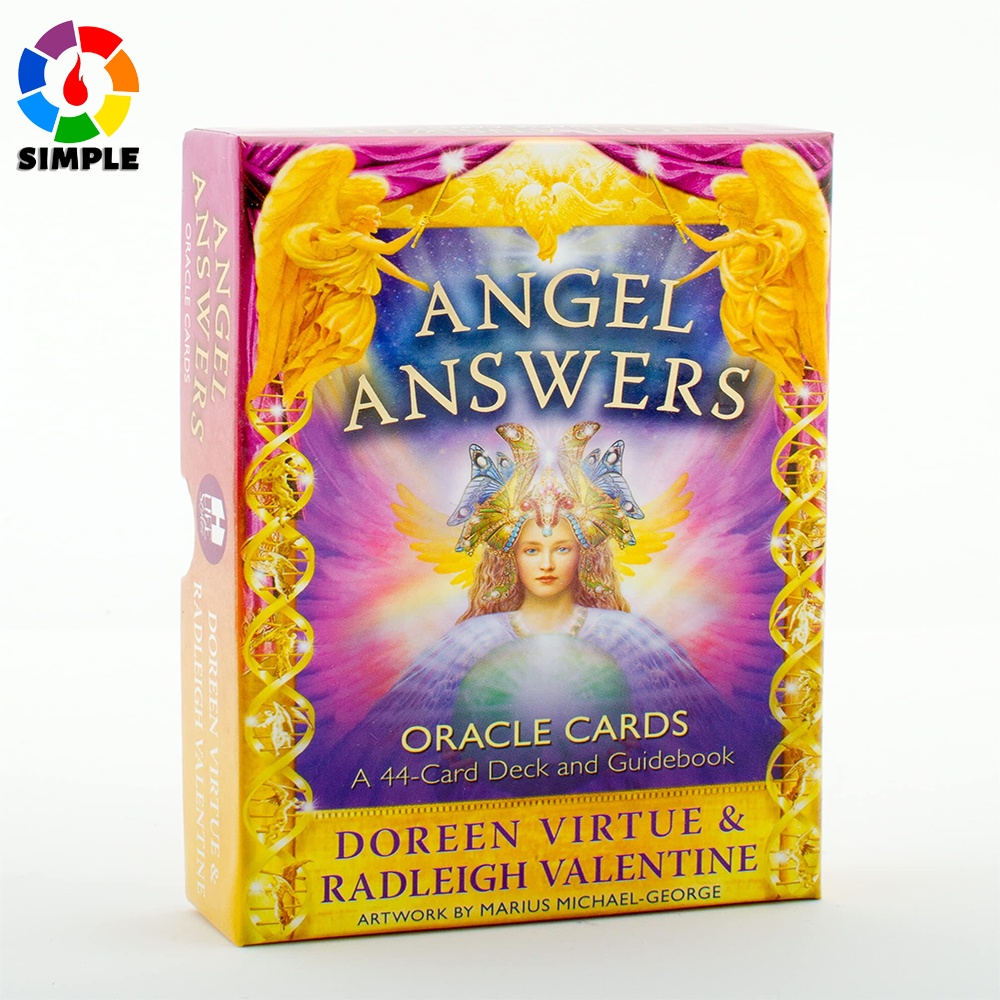 Angel Answers Oracle Cards: A 44-Card Deck Tarot Game | Shopee Brasil