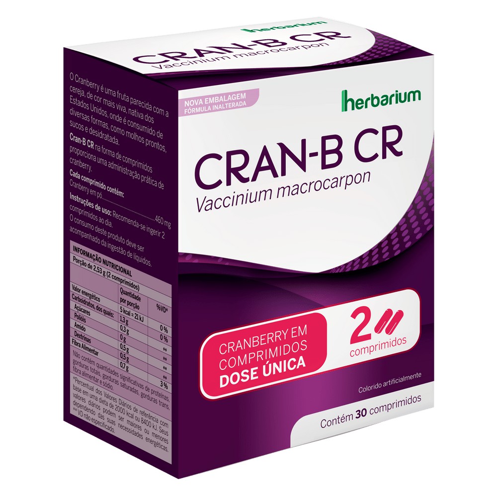 Cran-B CR Cranberry c/30 comprimidos Herbarium | Shopee Brasil