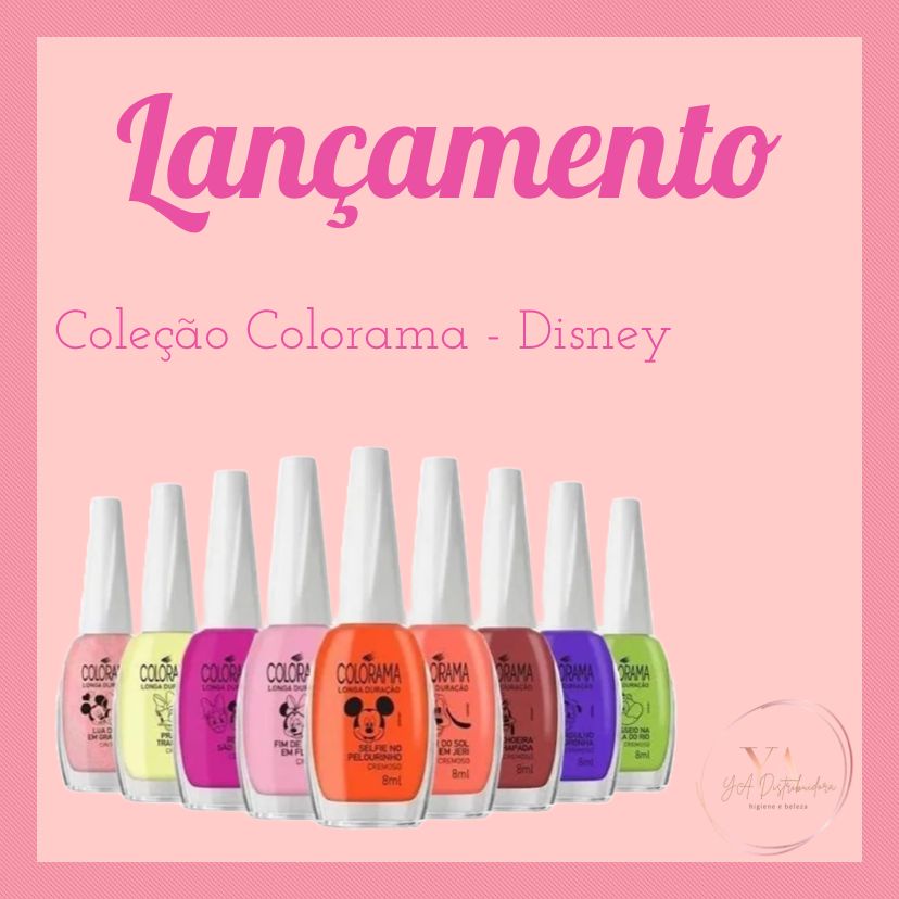 Kit de Esmaltes Colorama Nova Coleção Disney 9 Cores | Shopee Brasil