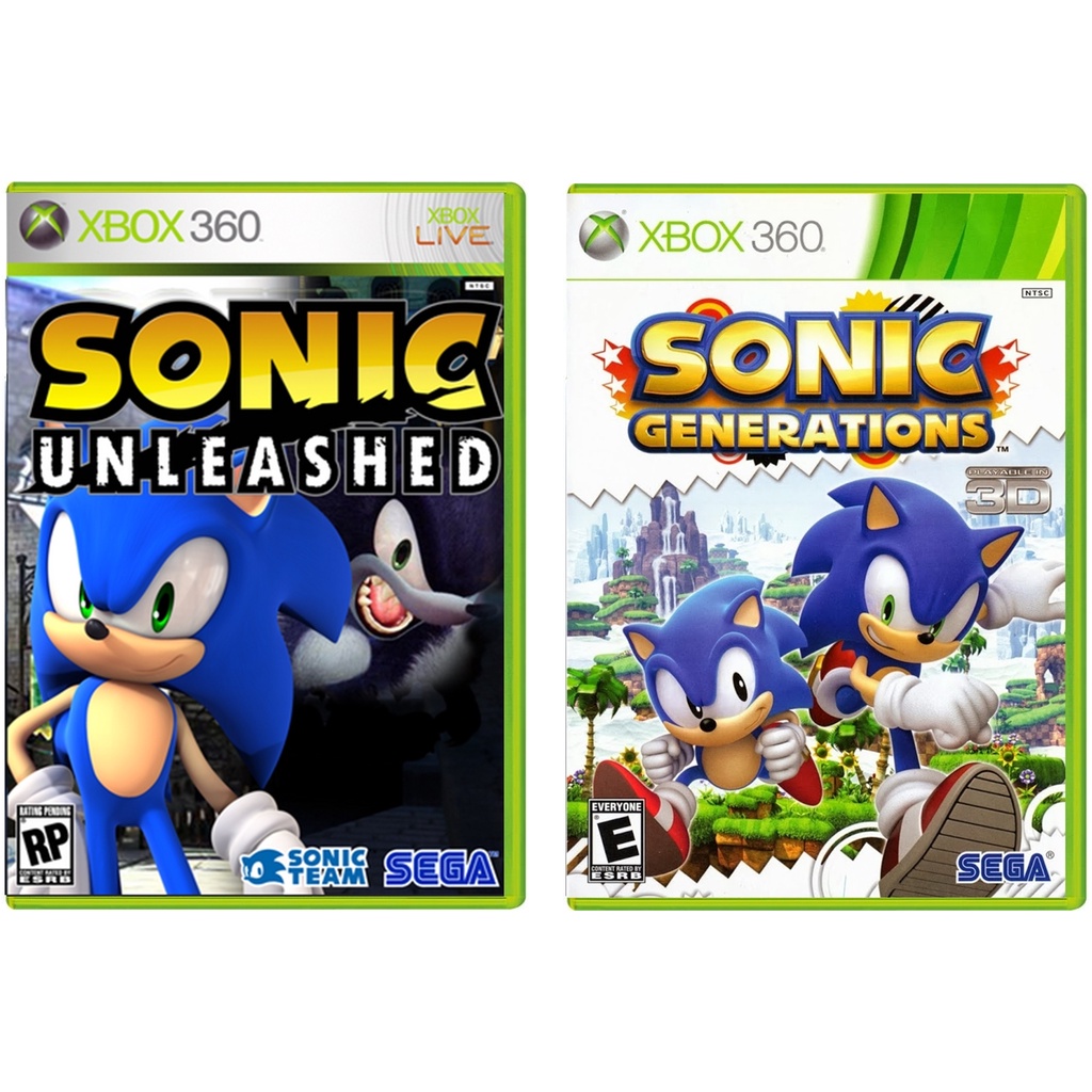Sonic Kit com 2 Jogos Xbox 360 Sonic Generation e Unleashed | Shopee Brasil
