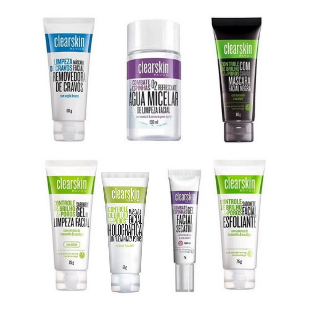 Linha Clearskin Tratamento Antiacne Care / Skincare / Limpeza de pele ...