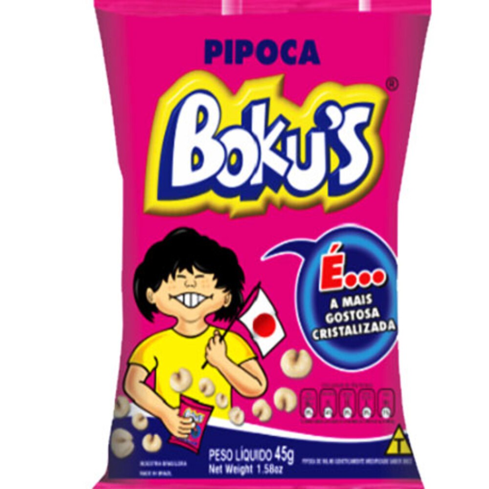 Pipoca Bokus Doce 10 Pacotes de 45g Cada - Faz a Boa!