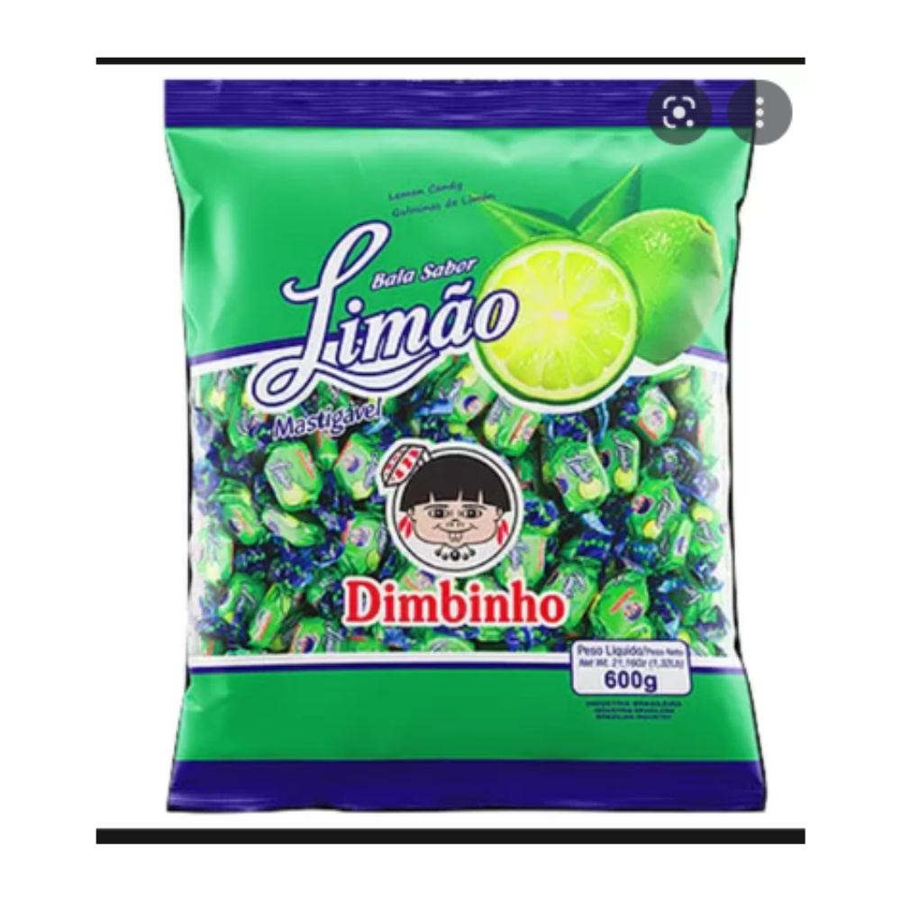 Bala Mastigável Sabor Limão Dimbinho 100 Gr | Shopee Brasil