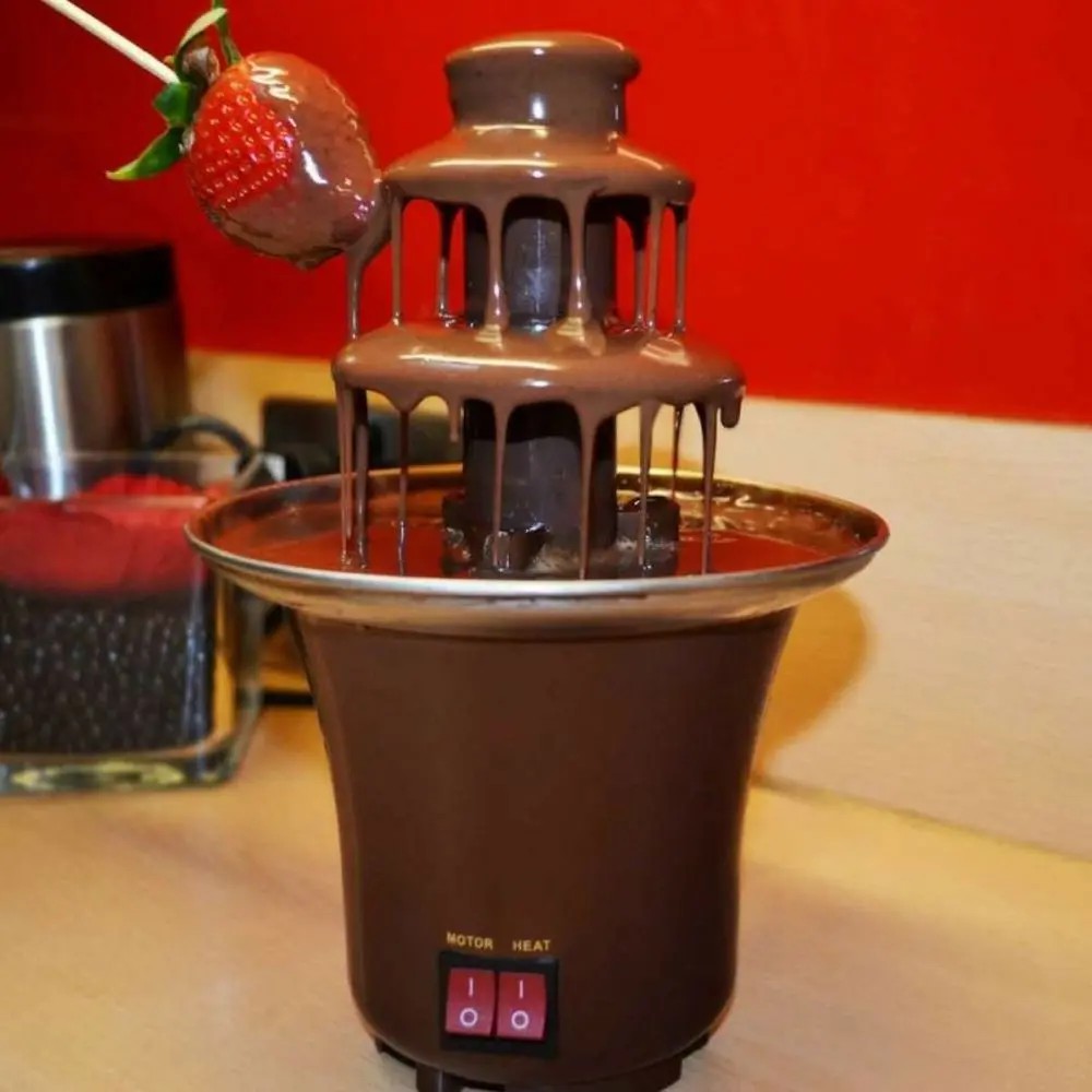 Fonte Cascata Maquina Chocolate Fondue Eletrica Fondi Cascata 110v Mini ...
