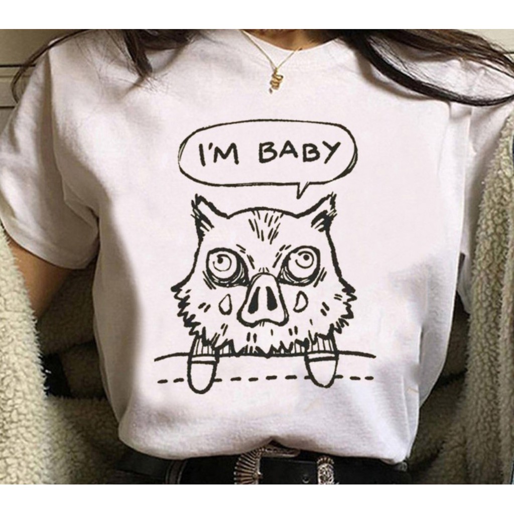 Camiseta Baby look Kimetsu no Yaiba Demon Slayer Inosuke | Shopee Brasil
