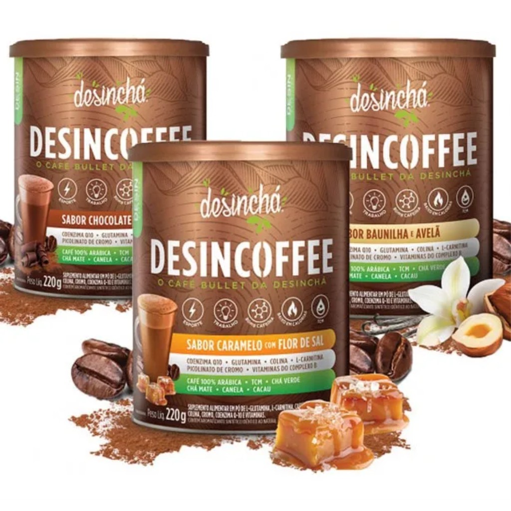 Desincoffee Termogenico 220g Desinchá Escolha seu Sabor | Shopee Brasil