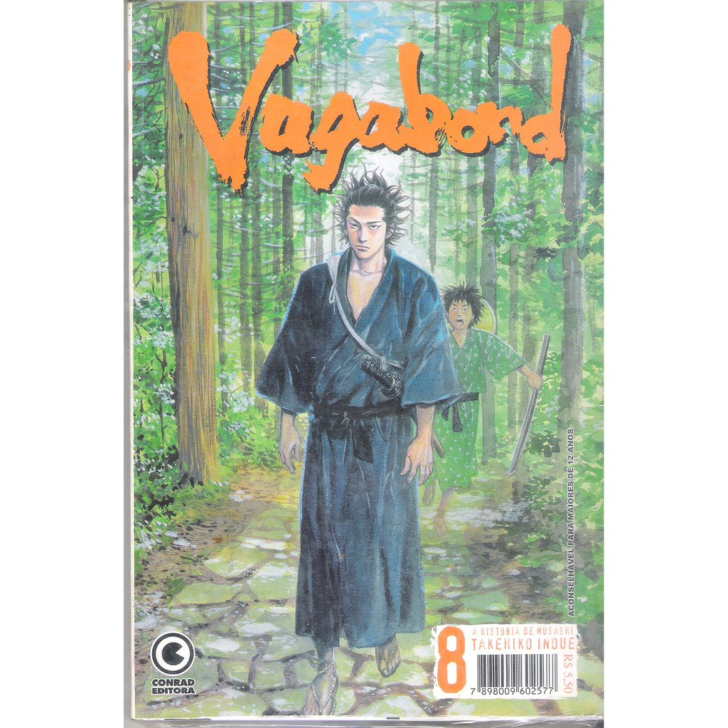 Mangá VAGABOND Nº 1 à Nº 44 Editora Conrad Takehiko Inoue | Shopee Brasil