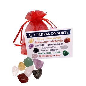 Kit 7 Pedras da Sorte Cristal Natural | Shopee Brasil