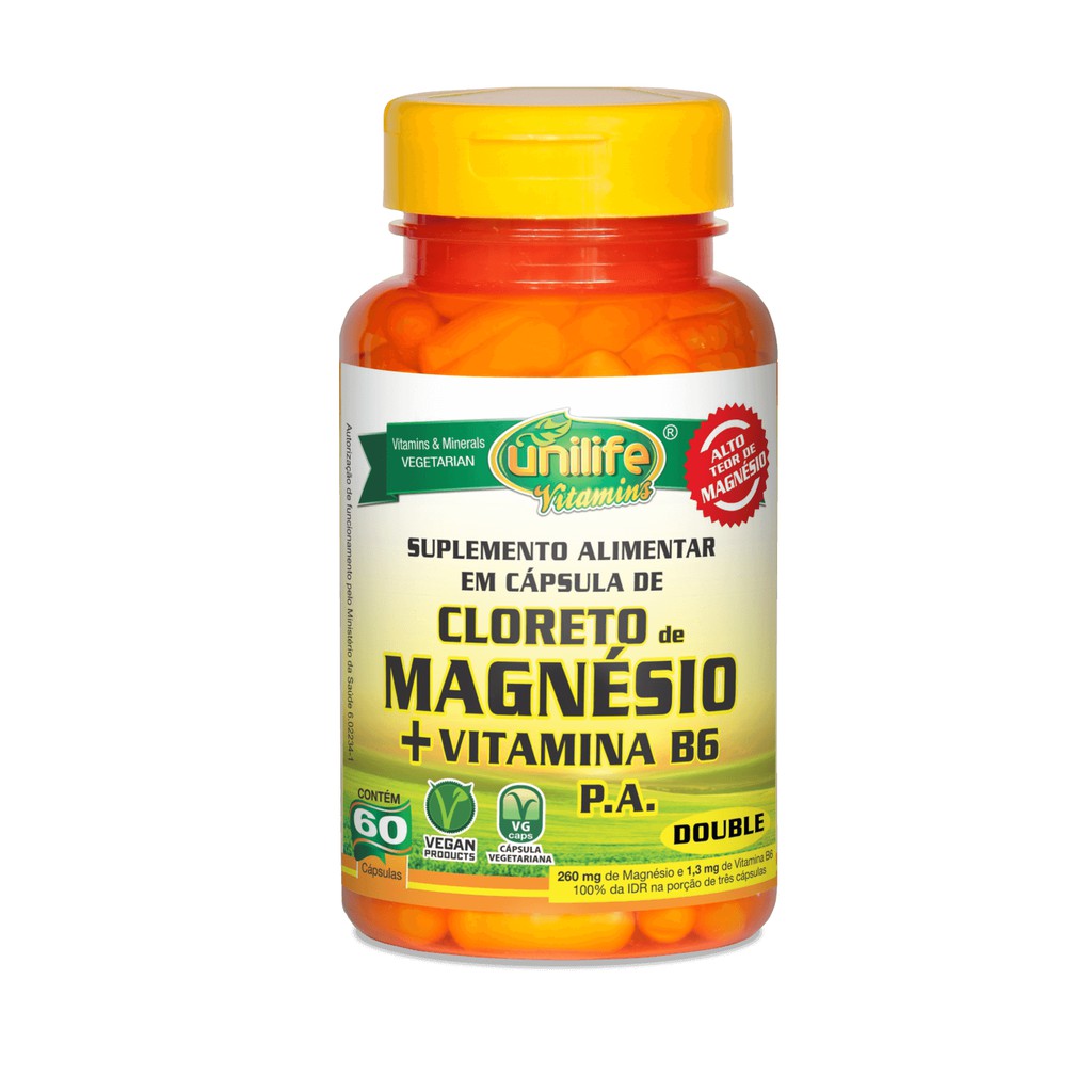 Cloreto de Magnésio PA 60 Cápsulas 800mg - Unilife | Shopee Brasil