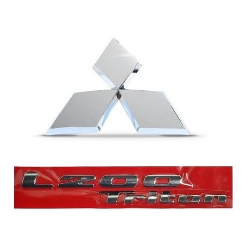 Emblemas L200 + Triton + Logo Traseira Mitsubishi 2013/2016 | Shopee Brasil