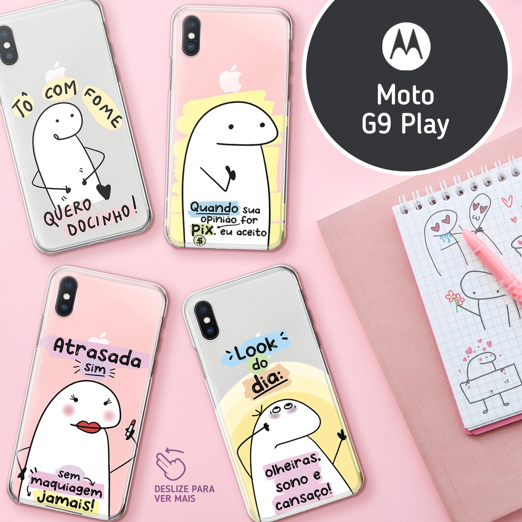 Capa Capinha Transparente - Motorola Moto G9 Play - Bento Flork Meme ...