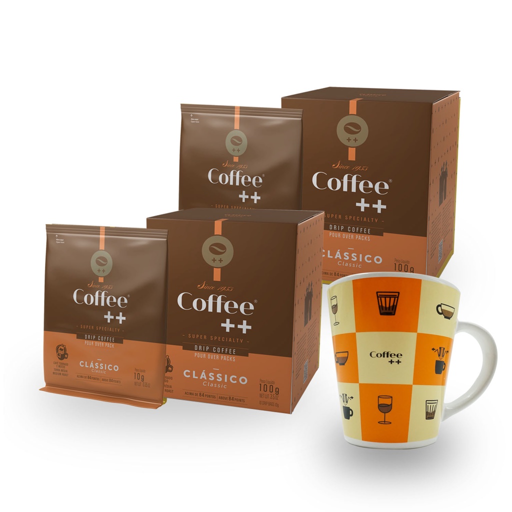 Coffee Mais Kit│CLÁSSICO Drip com 20 Sachês + Caneca │Café Super ...