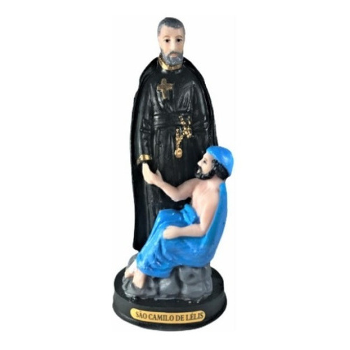 Imagem De São Camilo Lelis 15cm Escultura Resina | Shopee Brasil