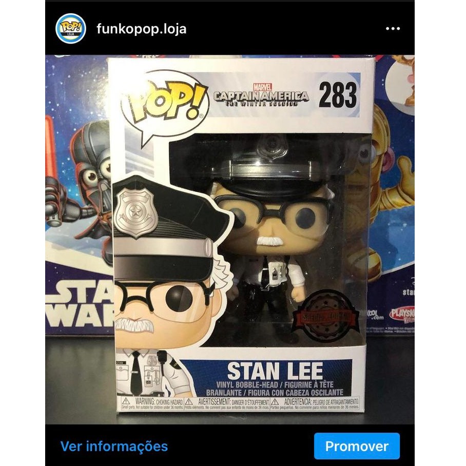 Funko Pop! Captain America - Stan Lee #283 Original | Shopee Brasil