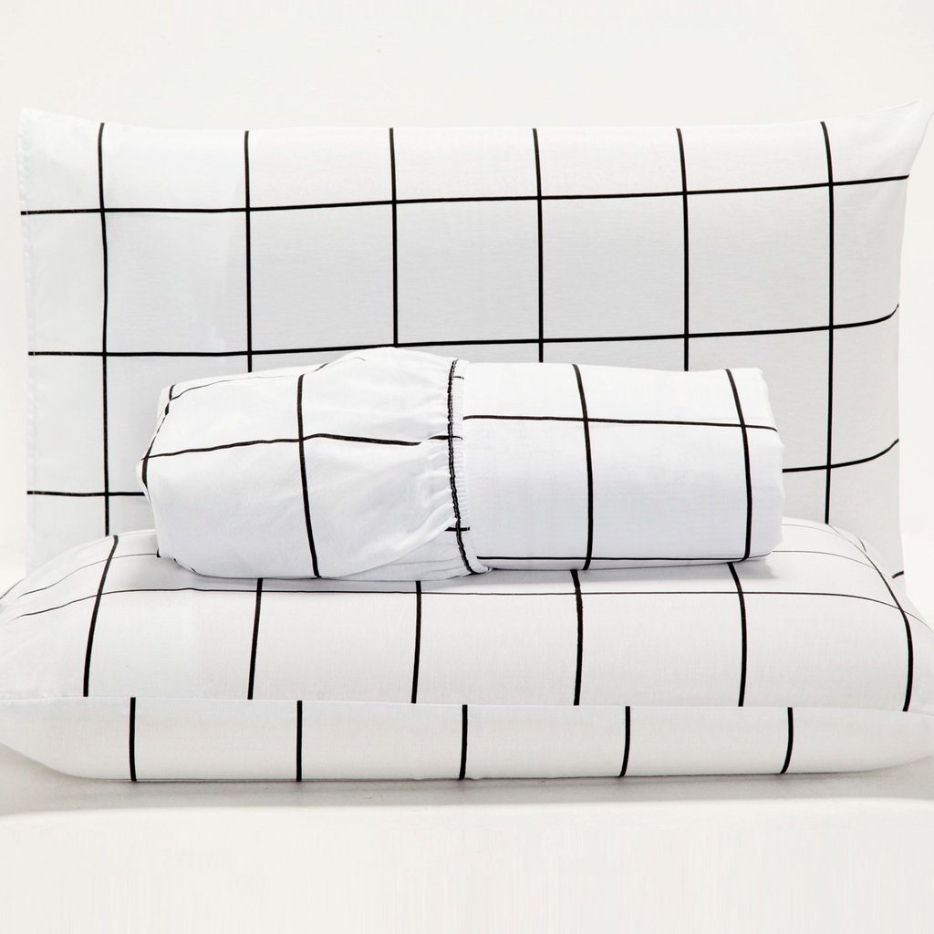 Par De Fronhas 70cm X 50cm Atual Quadriculado 180 Fios | Shopee Brasil