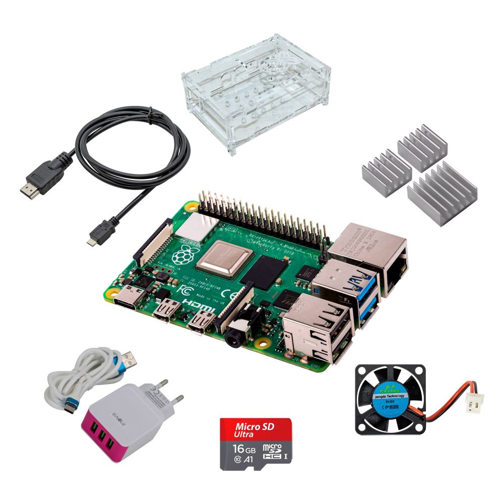 Kit Raspberry Pi 4 4GB RAM (Fonte+Case+Cooler+HDMI) 16GB | Shopee Brasil