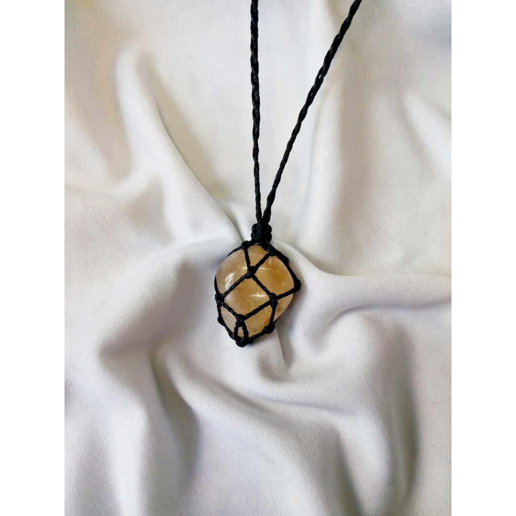 Colar de Citrino castroado, pedra natural | Shopee Brasil