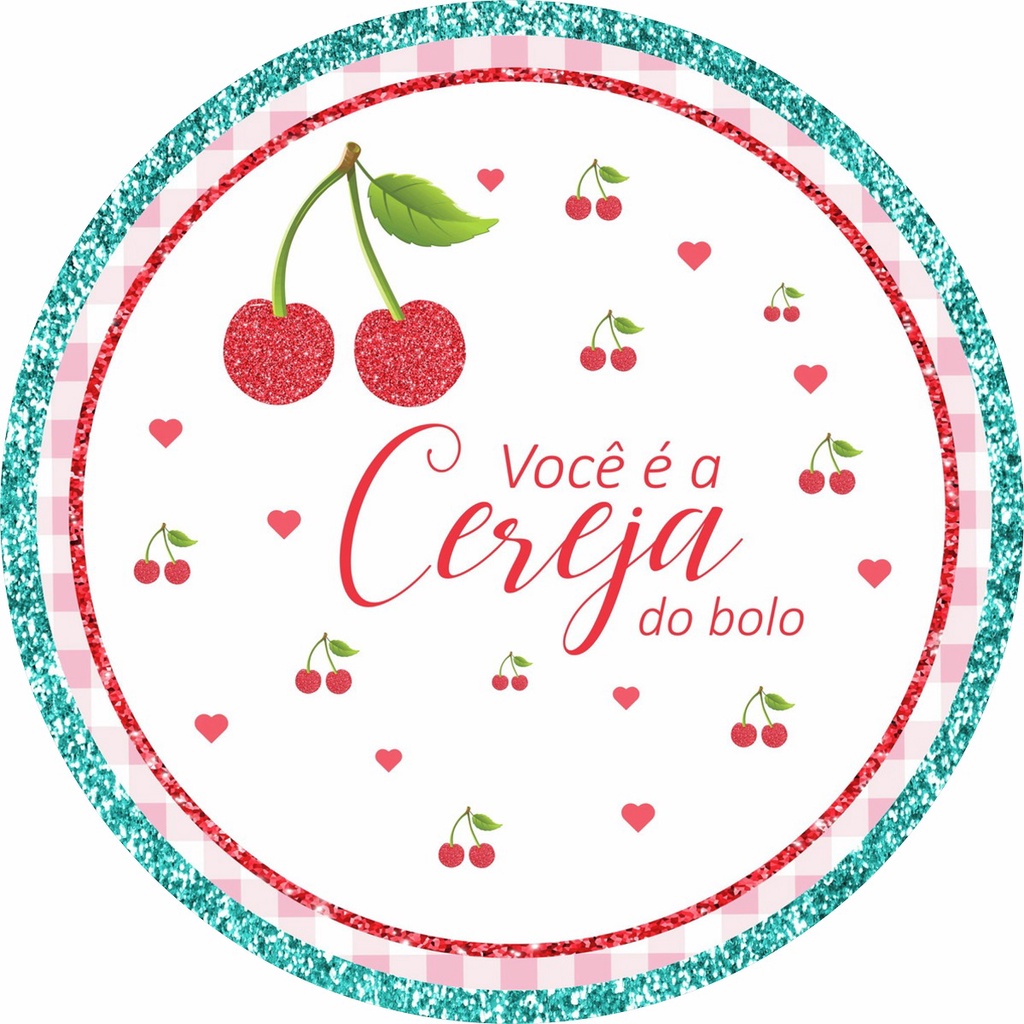 Painel em lona cereja do bolo você é a cereja do bolo | Shopee Brasil