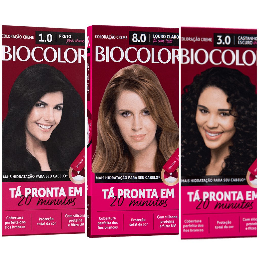 Tinta de Cabelo Biocolor kit 50g Diversas Cores | Shopee Brasil