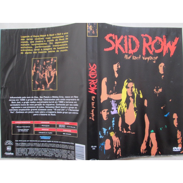 DVD - SKID ROW / The Last Voyage / Rock Metal / Com Encarte de 8 ...