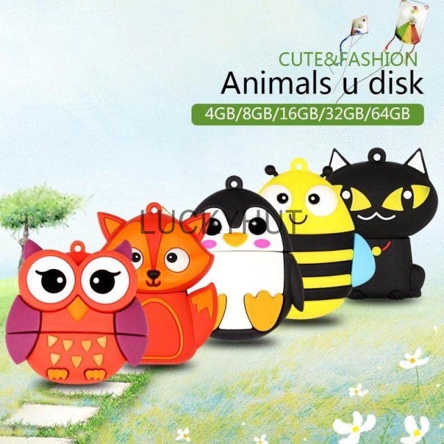 Pendrive Desenho Animado Bonito De Animal 1GB 8GB 16GB 32GB 64GB 128GB ...