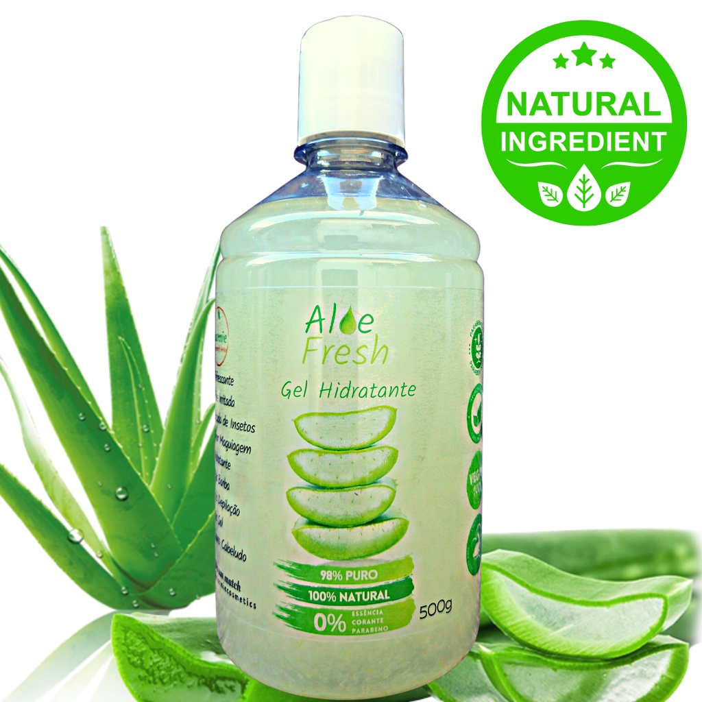 Aloe Fresh Puro Gel de Babosa 100% Natural 98% Puro 500g Aloe Vera ...