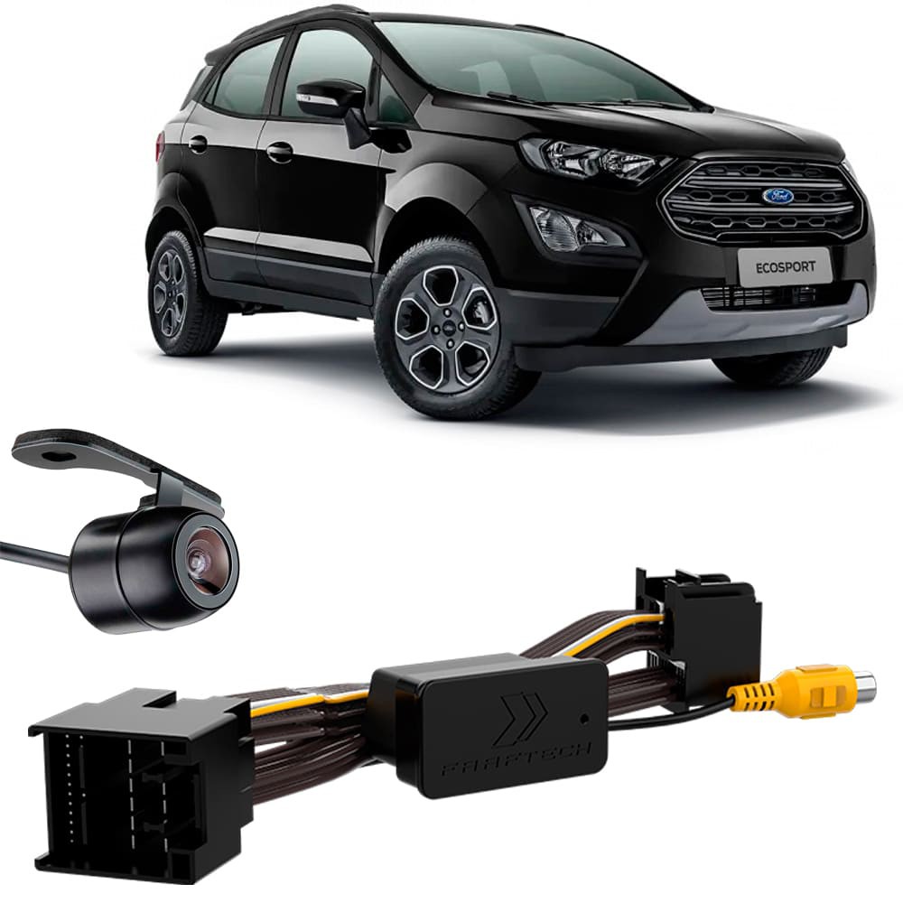Interface com Camera de Re Ford Ecosport 2020 Com Tela de 7" Sync 2.5 FT-RC-FRD Desbloqueio Plug ...