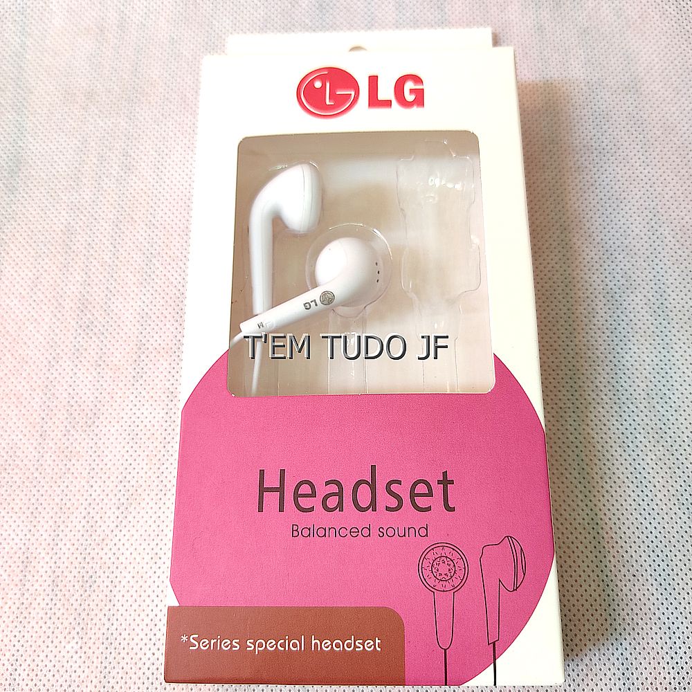 Fone LG 1,2m 3,5mm Stereo c/ Fone Branco | Shopee Brasil
