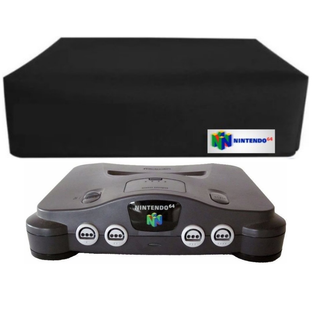 Capa Para Nintendo 64 N64 Skin Preto Anti Poeira Impermeável Console ...