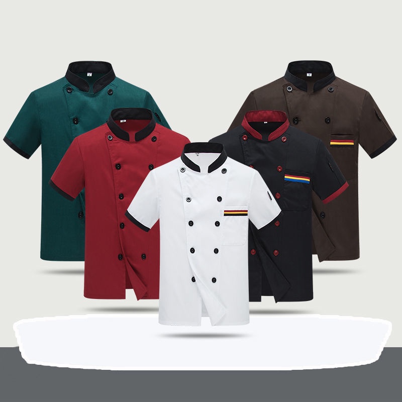 Plus Size M-5XLChef Uniforme Chef Roupas De Manga Curta Verão Homens ...