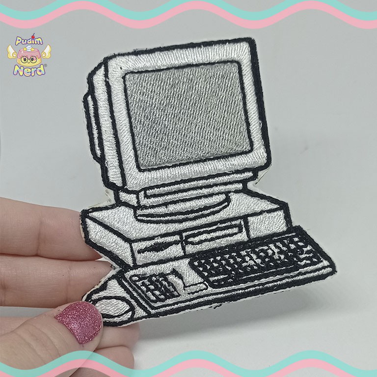 Patch aplique computador oldschool com termocolante | Shopee Brasil