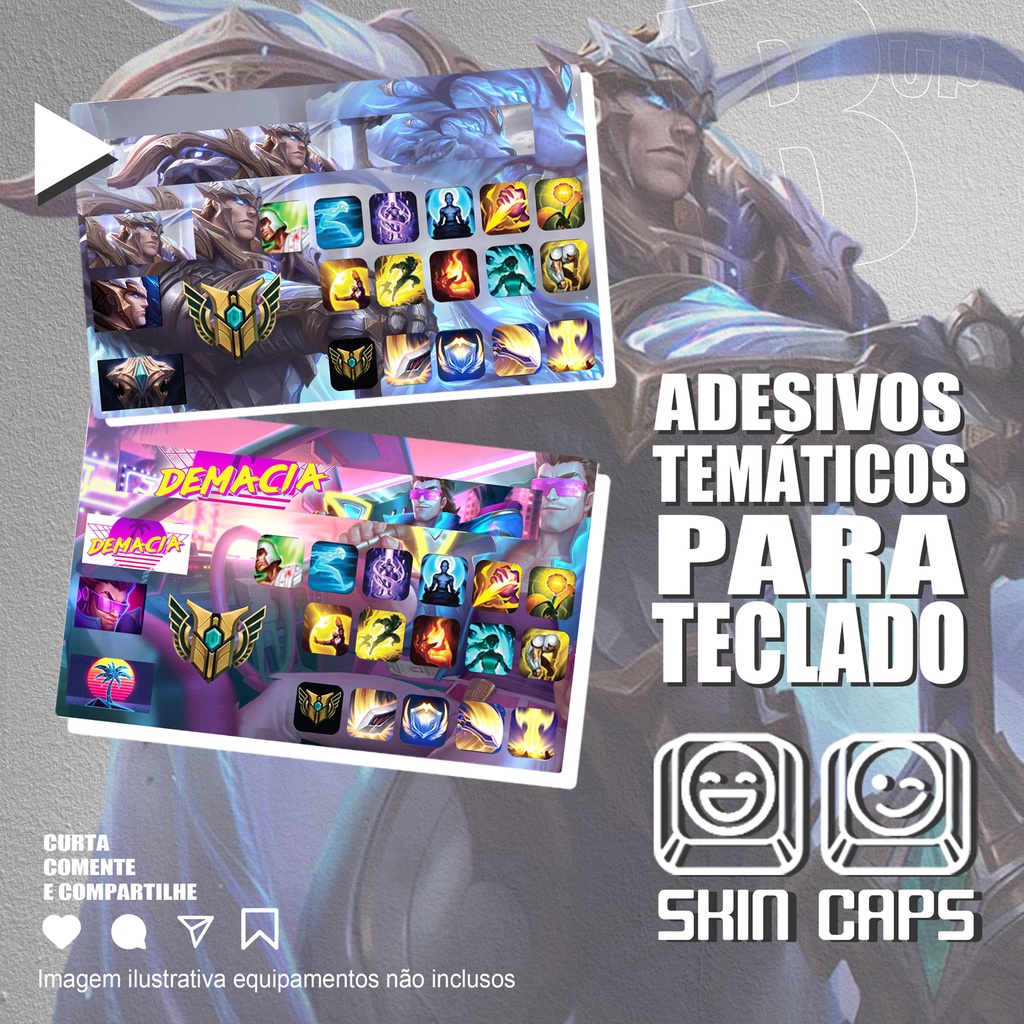 Skin Caps - Garen (Skins Deus Rei ou Demacian Vice) | Shopee Brasil