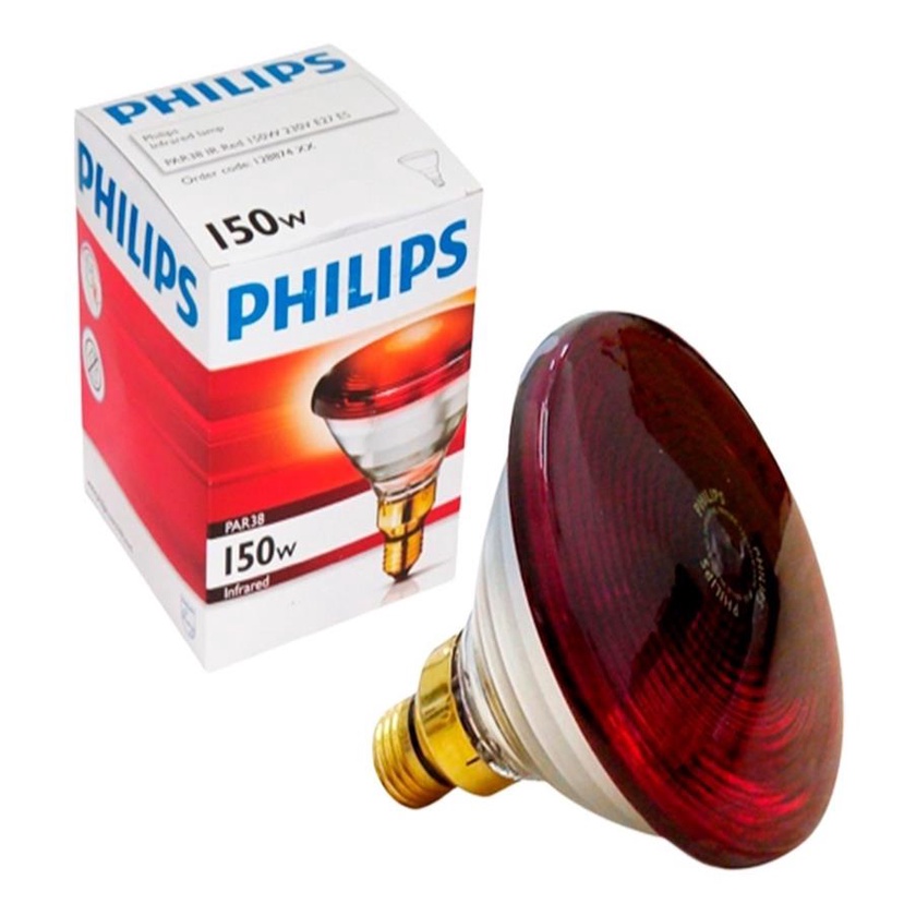 Lampada Infraphil IR Medicinal Par38E E27 125V 130V 150W | Shopee Brasil