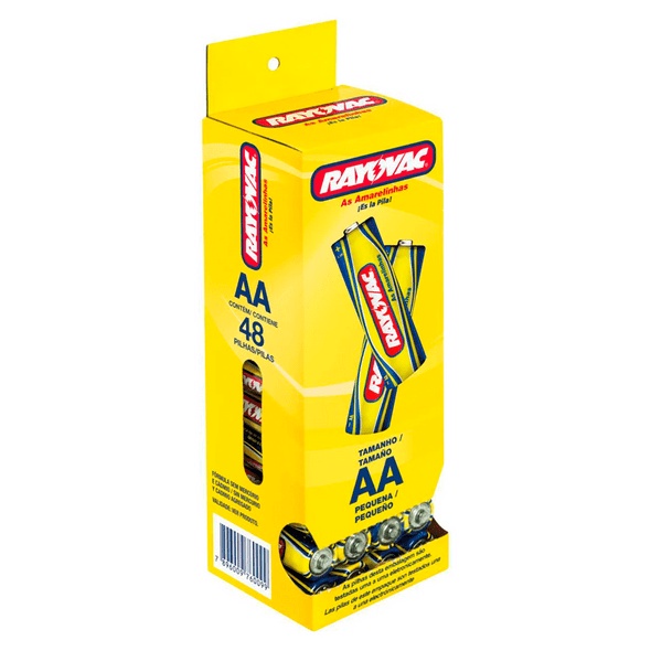 Pilha Rayovac AAA 40un Amarelinha Palito 3A display | Shopee Brasil