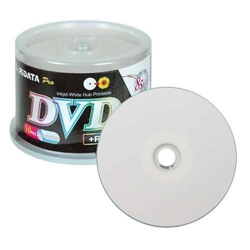 10 Mídias de Dvd+r 8.5 Gb Ridata Printable 240 Minutos 8x / Dvd+r DL ...