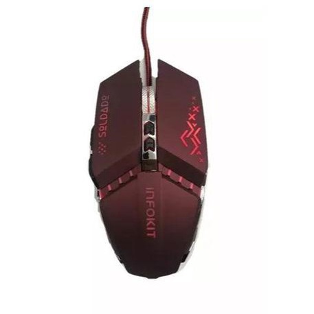 Mouse USB Gamer Led RGB GM-705 Soldado Infokit 2400 DPI | Shopee Brasil