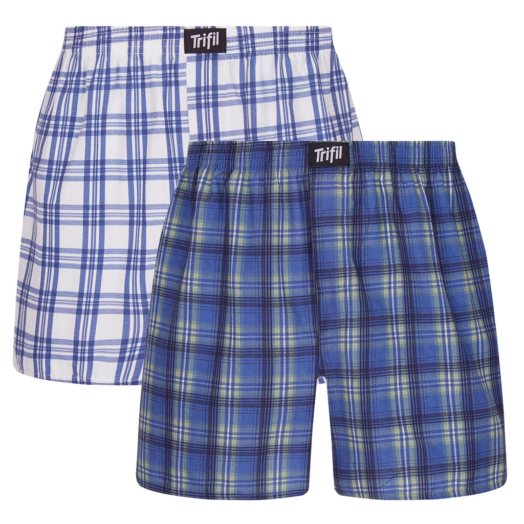 Kit 2 Cuecas Samba-Canção Xadrez Trifil | Shopee Brasil