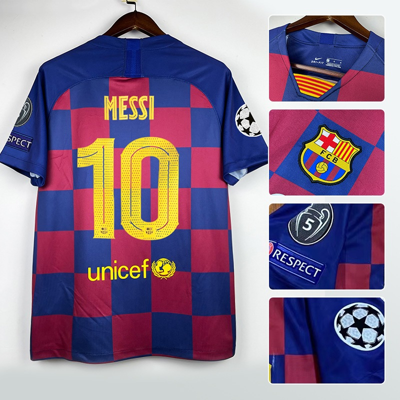 19-20 Barcelona Camisa De Futebol Versão Retro Macy Jersey Campeonato ...