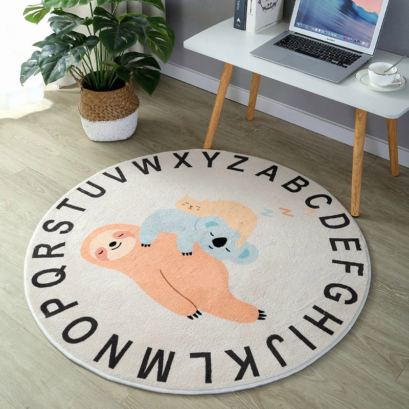 Alcatifa Infantil Quarto Redondo Menina Menino Desenho Animado ...