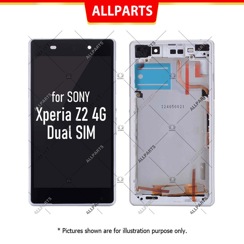 Tela Frontal Display do Sony Xperia Z2 4G Dual SIM LCD Touch Completo Compatível Cona | Shopee ...