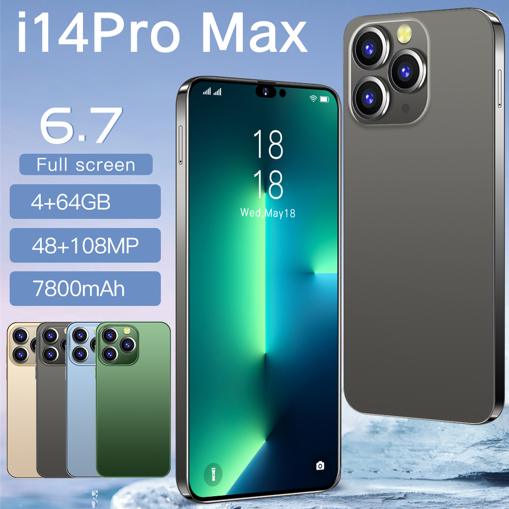 Celular smartphone i14 Pro Max 5G 4 + 64GB Android 12 6.1Polegadas HD ...