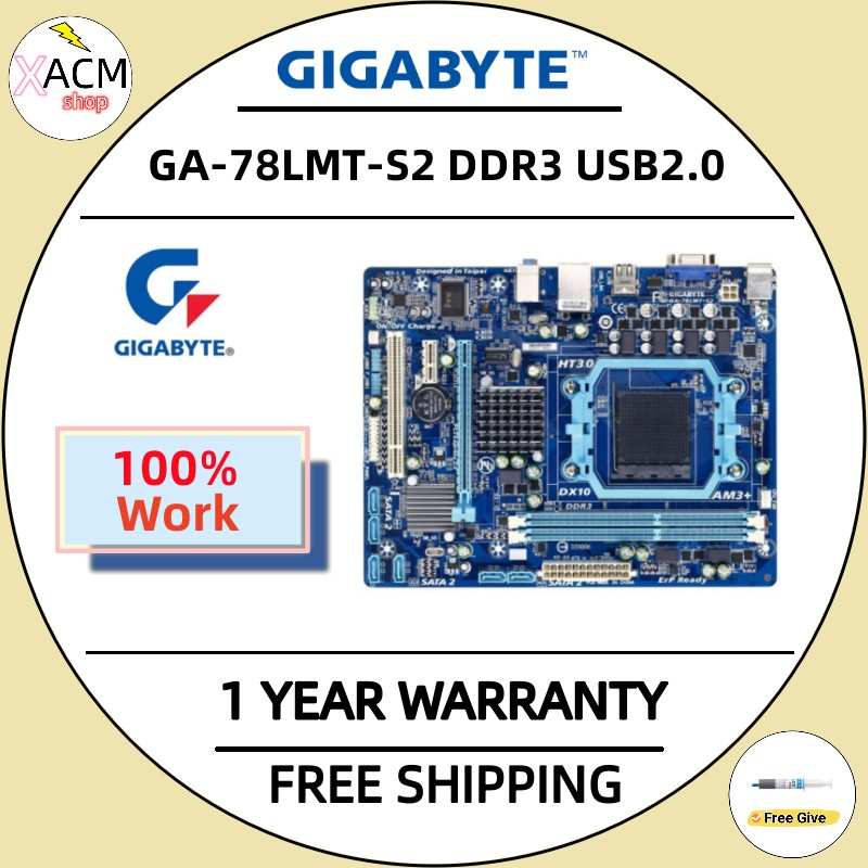 Placa Mãe Gigabyte GA-78LMT-S2 Usada Para AMD 760G DDR3 USB2.0 16G Tomada AM3 +/AM3 78LMT S2 ...