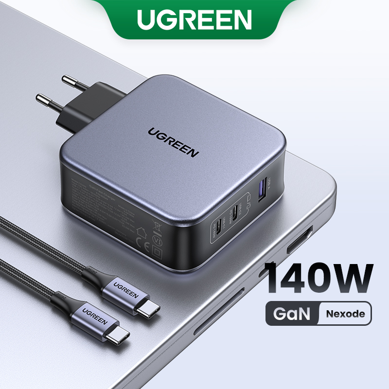Carregador De Telefone USB UGREEN GaN 100W 140W Tipo C PD3.1 PPS 45W Carga Rápida Para Macbook 4 ...
